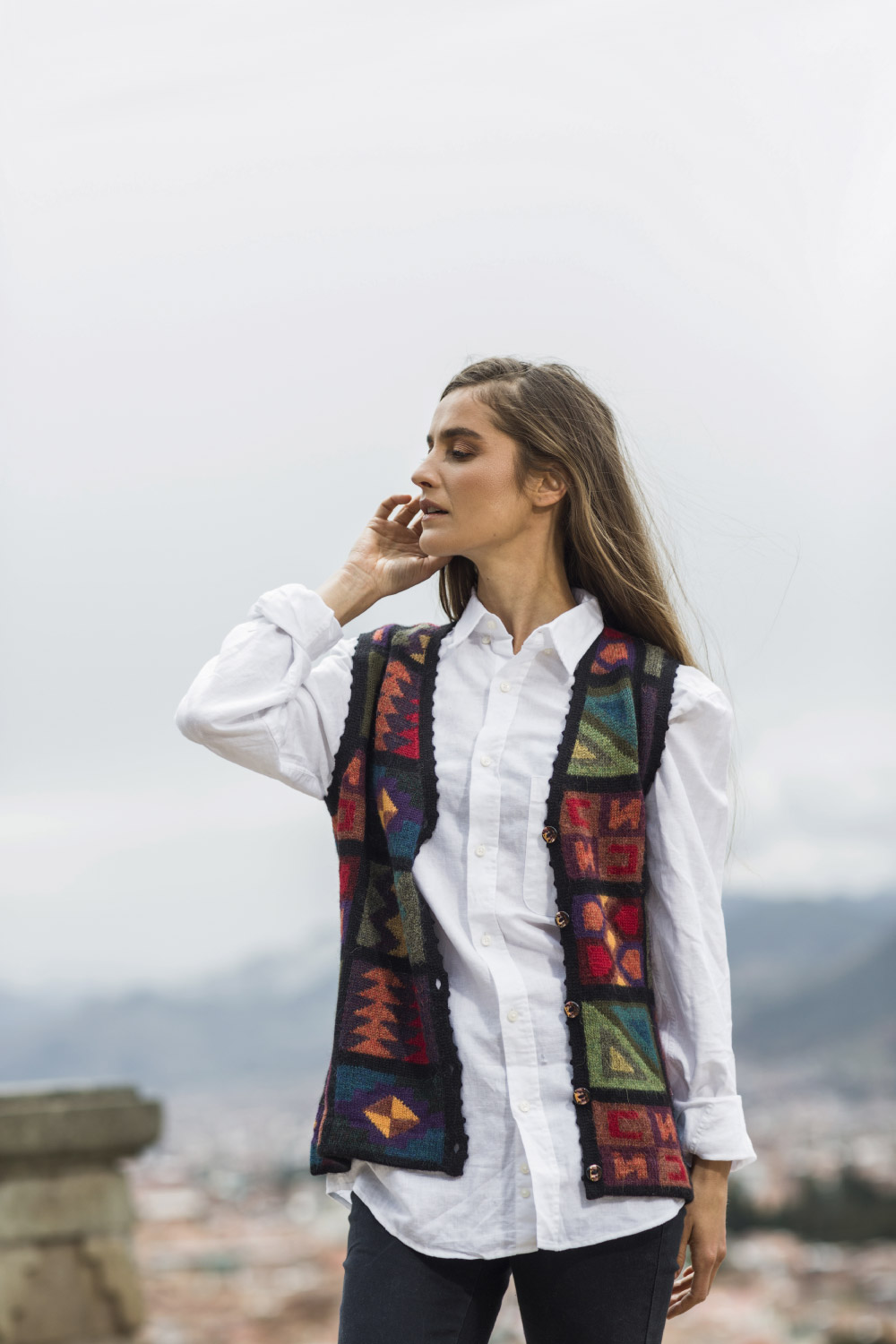 Tapestry Vest Patterns of Peru - Alpaca Collection