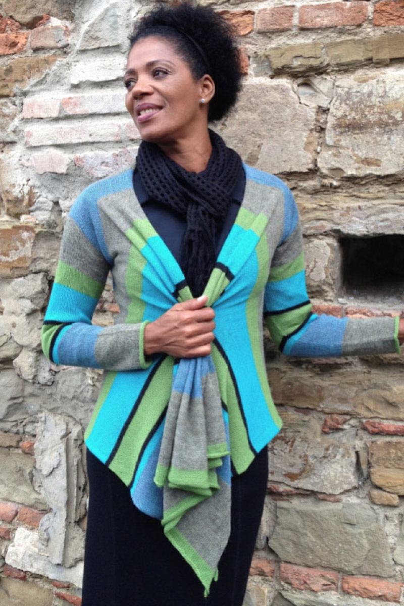 Cardigan Chal Océano - Alpaca Collection